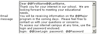 Using tags in Emails